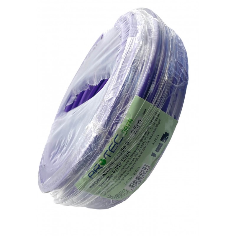 Cable informatique grade 3 satellite 25m F/FTP LSZH violet